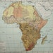 1900 Antique ETHNOGRAPHIC MAP of AFRICA. Ethnography. African People ...