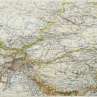1922 ASIA Large Original Antique Times Atlas Political Map - Large Wall ...