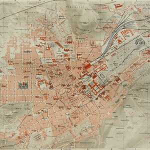 1897 Antique City Map of STUTTGART, GERMANY. 127 Years Old Town Map. - Etsy