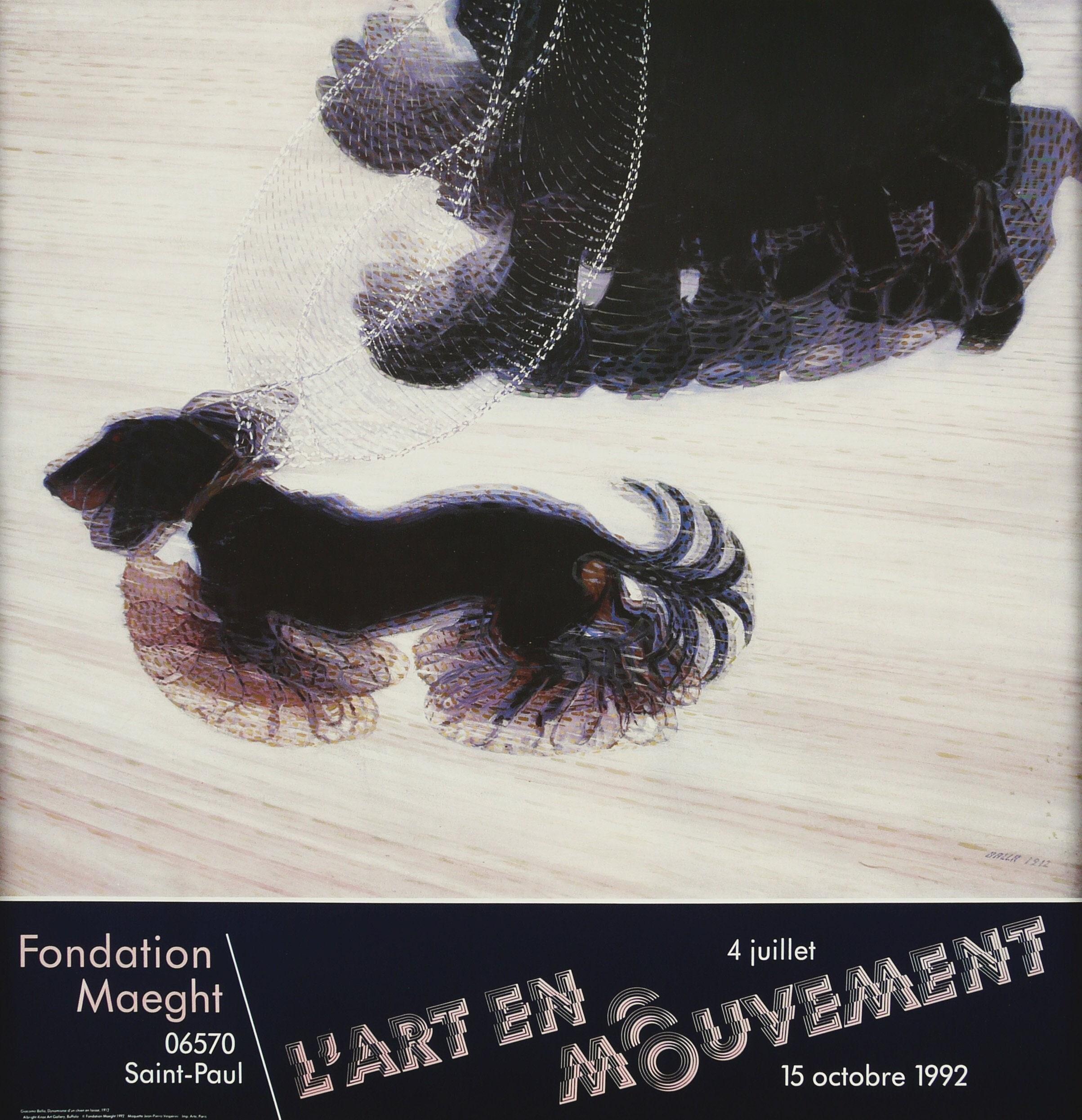 GIACOMO BALLA, Exhibition Poster for Fondation Maeght, Provence, France, 1992. Futurism. - Etsy