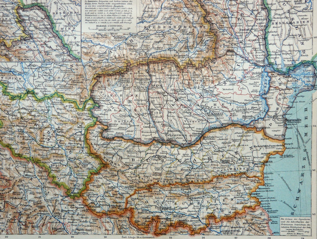 1911 Antique Map of BALKANS at the Time of the BALKAN WARS. Romania ...