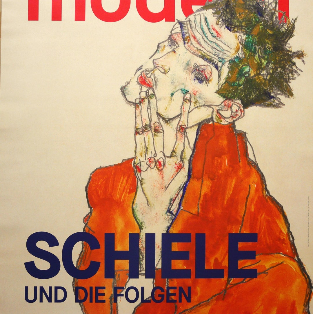 EGON SCHIELE. Original Exhibition Poster for Albertina Museum, Vienna ...
