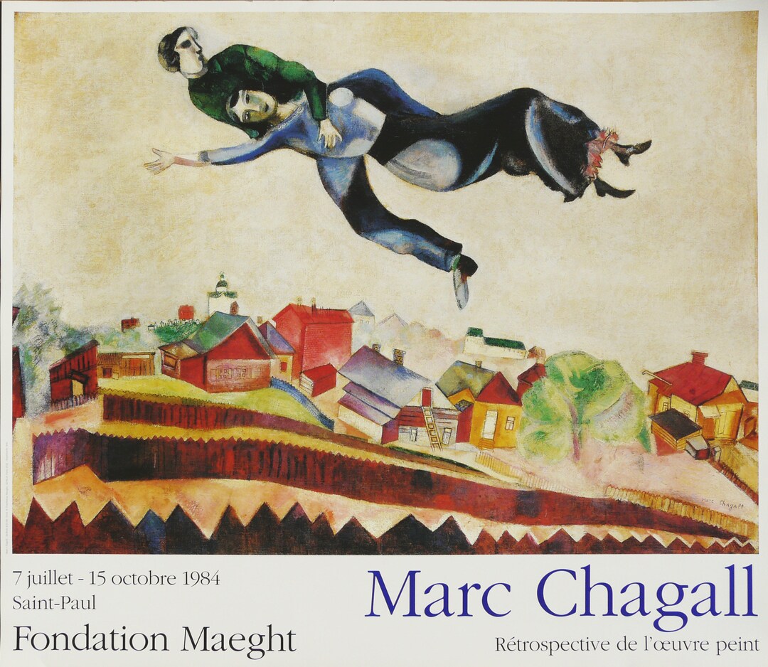 MARC CHAGALL, Exhibition Poster for Fondation Maeght, Provence, France ...