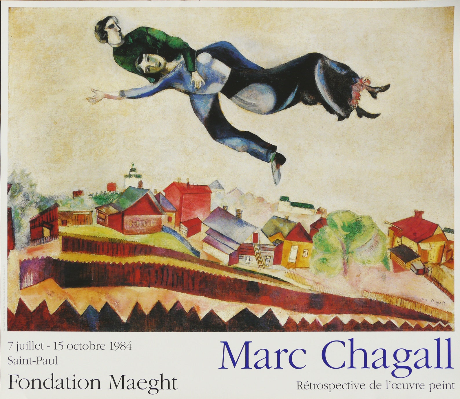 MARC CHAGALL, Exhibition Poster for Fondation Maeght, Provence, France ...