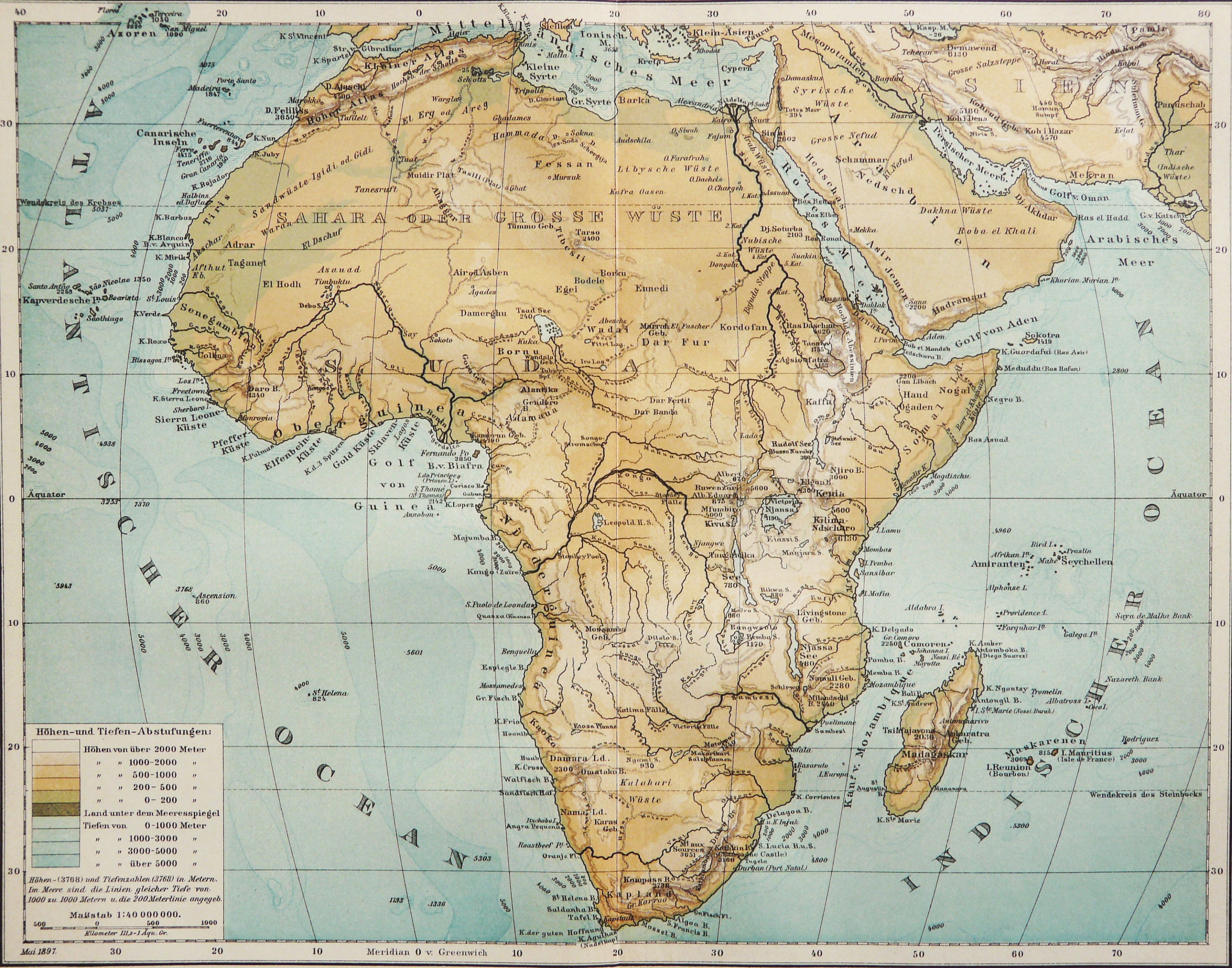 Physical Map Of Africa Rivers