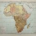 1900 Antique ETHNOGRAPHIC MAP of AFRICA. Ethnography. African People and Tribes. Colonial Era ...