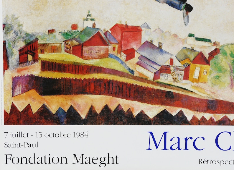 MARC CHAGALL, Exhibition Poster for Fondation Maeght, Provence, France ...