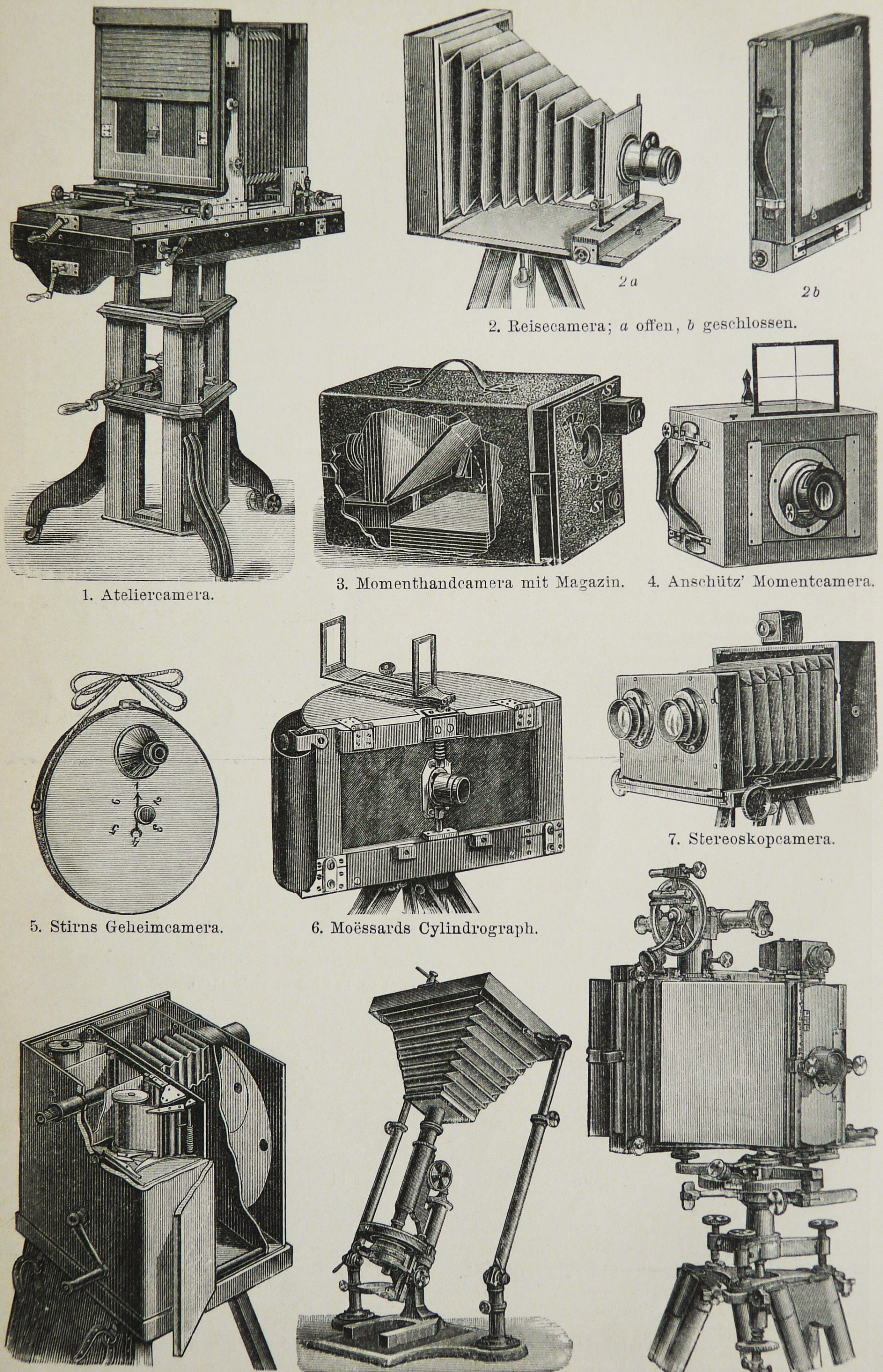 1900 Antique Print of PHOTOGRAPHY. Photo Cameras. Photo Apparates. 124 ...