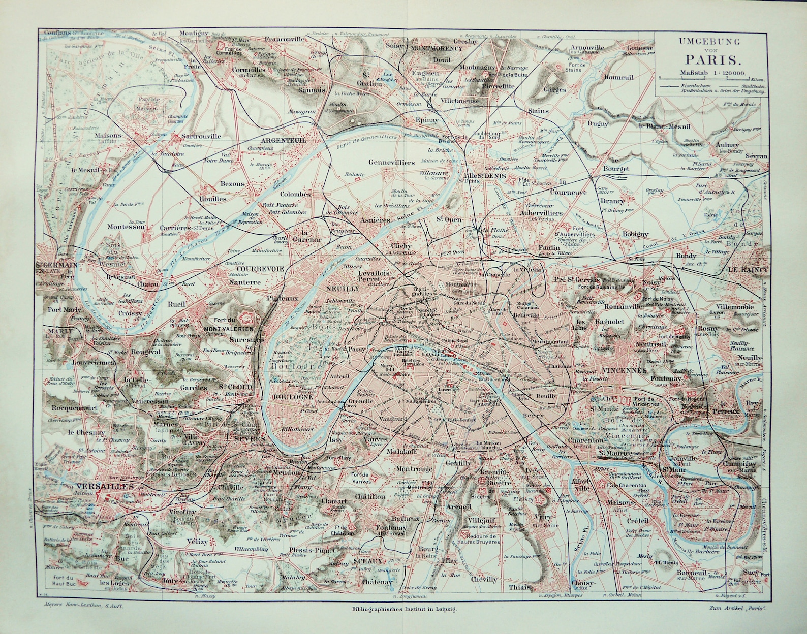 1897 Antique City Map of PARIS, FRANCE. 126 Years Old Town Map. - Etsy