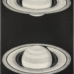 1863 Antique Celestial Print of SATURN PLANET. ASTRONOMY. Planets. 161 ...