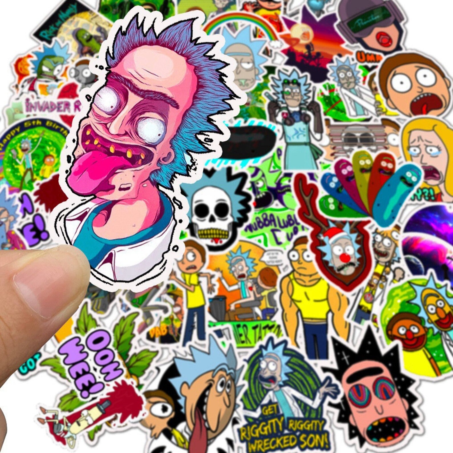 Rick and Morty Anime Sticker Cute Cartoon Stickers Pack of 50 Pcs - Etsy