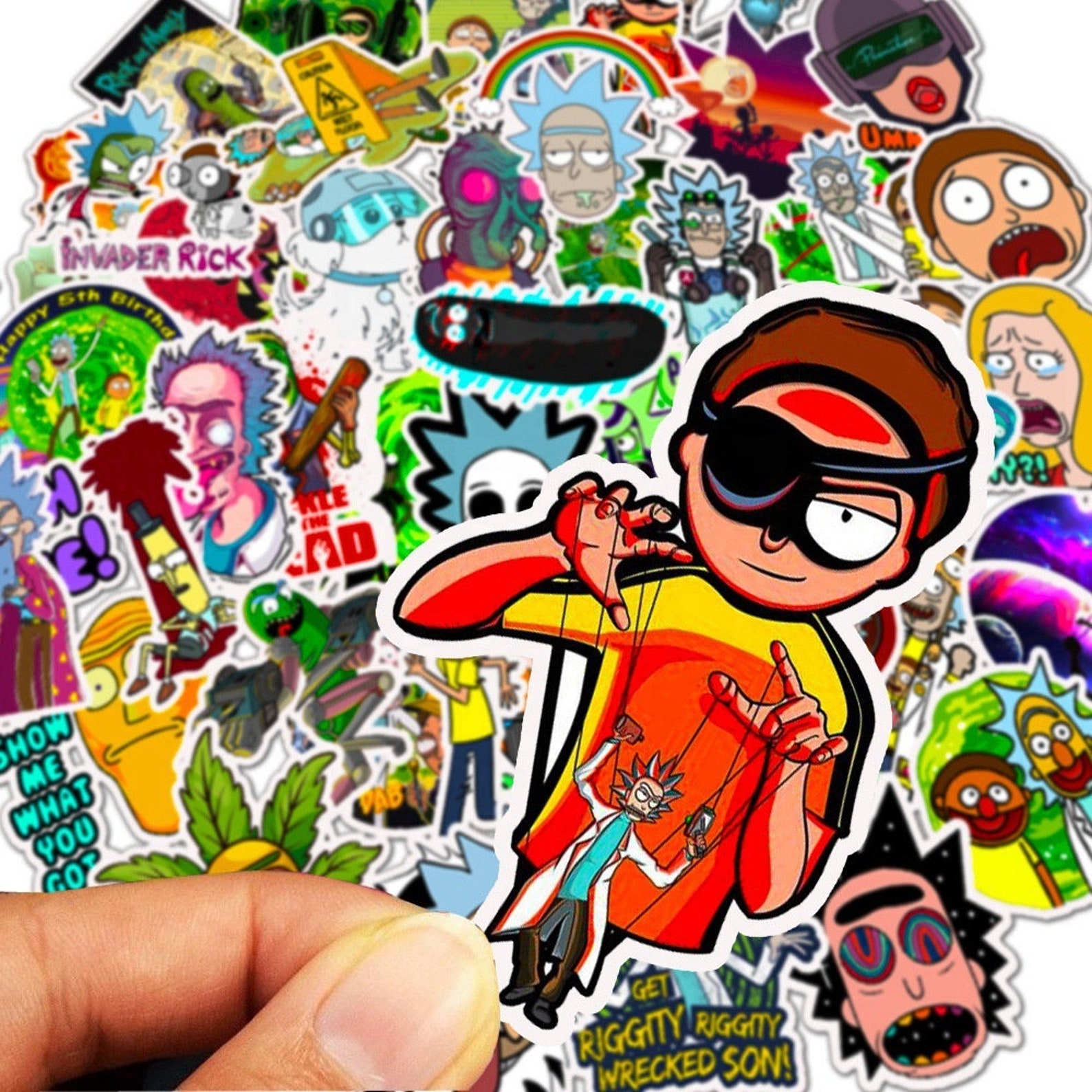 Rick and Morty Anime Sticker Cute Cartoon Stickers Pack of 50 Pcs - Etsy