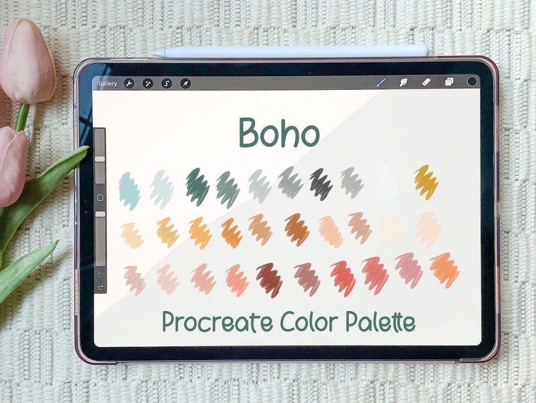 30 Procreate Color Swatches Procreate Color Palette Boho - Etsy