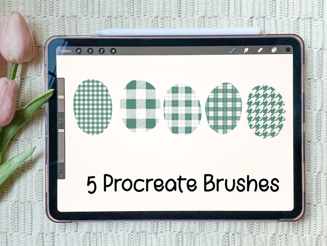 Plaid Procreate Brushes | Plaid Pattern Brush | Lettering Procreate ...