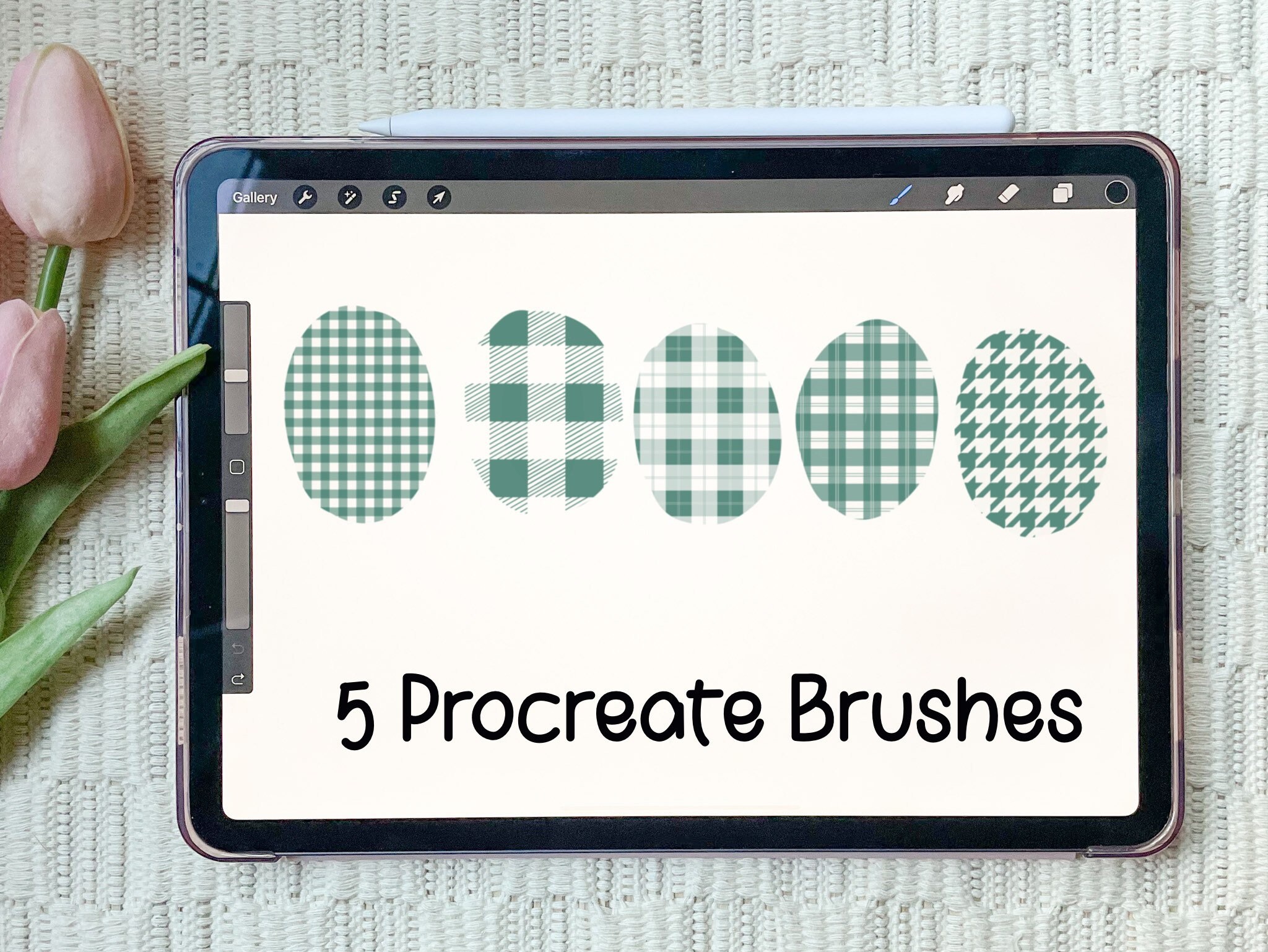 Plaid Procreate Brushes | Plaid Pattern Brush | Lettering Procreate ...