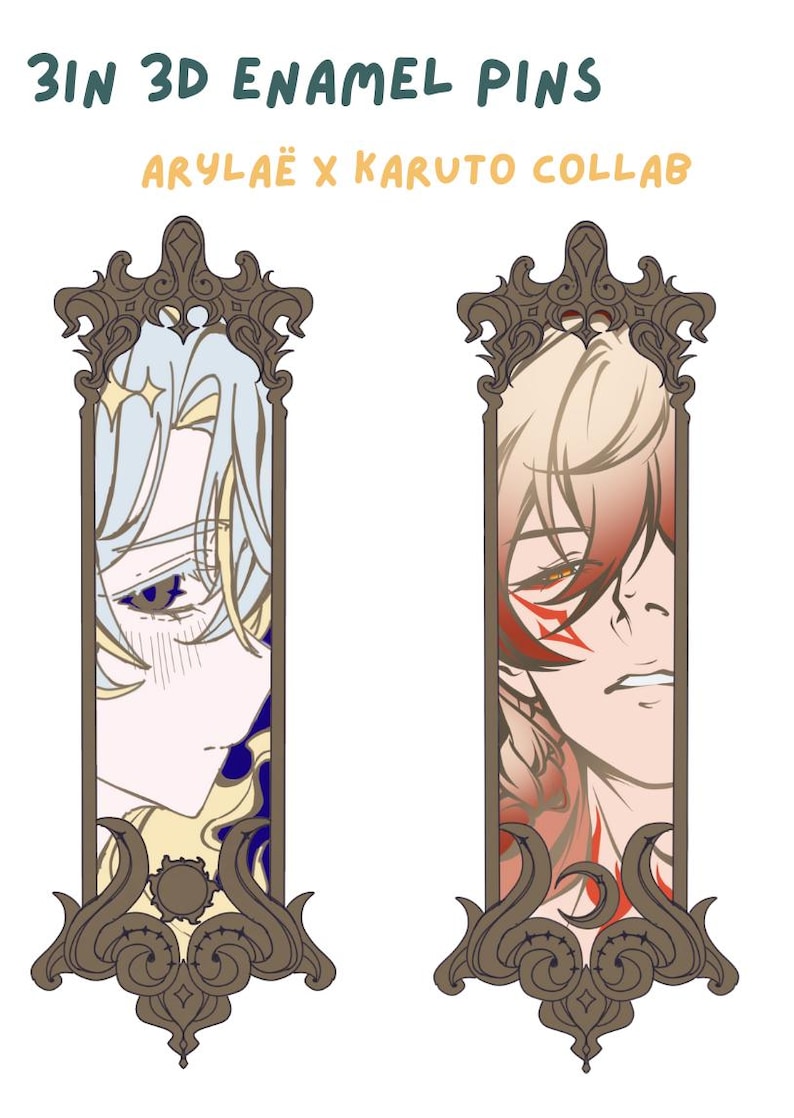 PREORDER: HSR Phainon and Mydei Frame Enamel Pins (karu_uto Collab) - Etsy