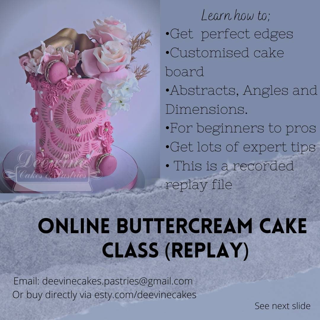 Learn to Decorate a 6" Cake With Buttercream •online Cake Making Class ...