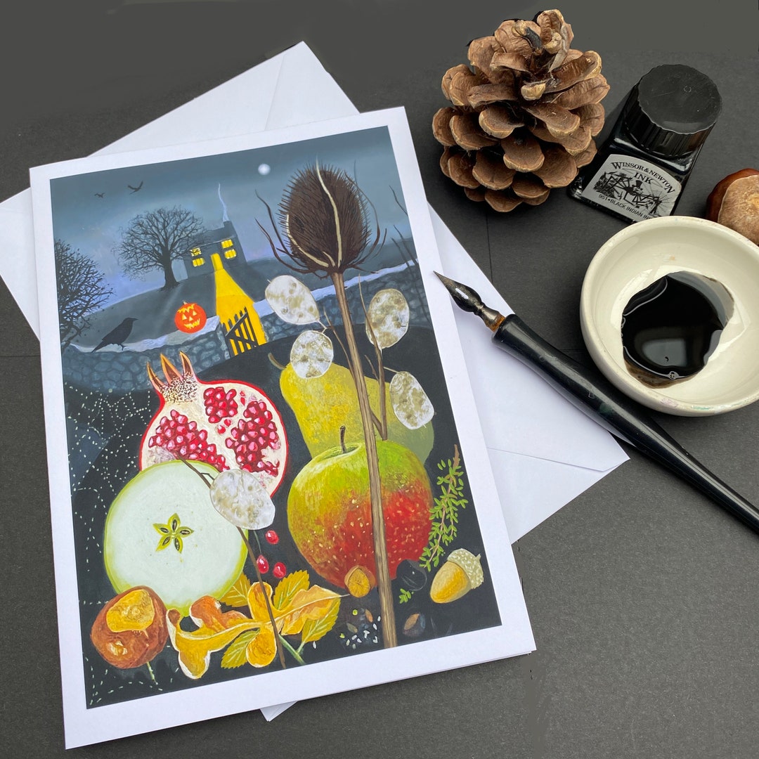 Samhain, Halloween Greeting Card by Debbie Lear. Same Day 1st Class ...