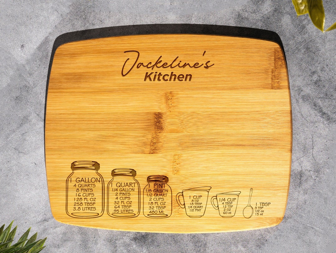 Custom Name Conversion Cheat Sheet Cutting Board - Personalized Kitchen ...