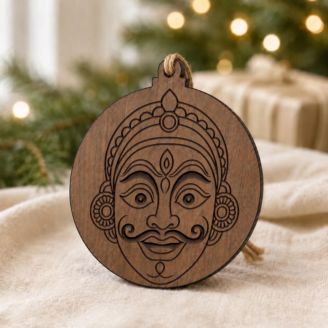 Folk Theater Mask Wooden Ornament, Drama Comedy Mask Hanging Decoration ...