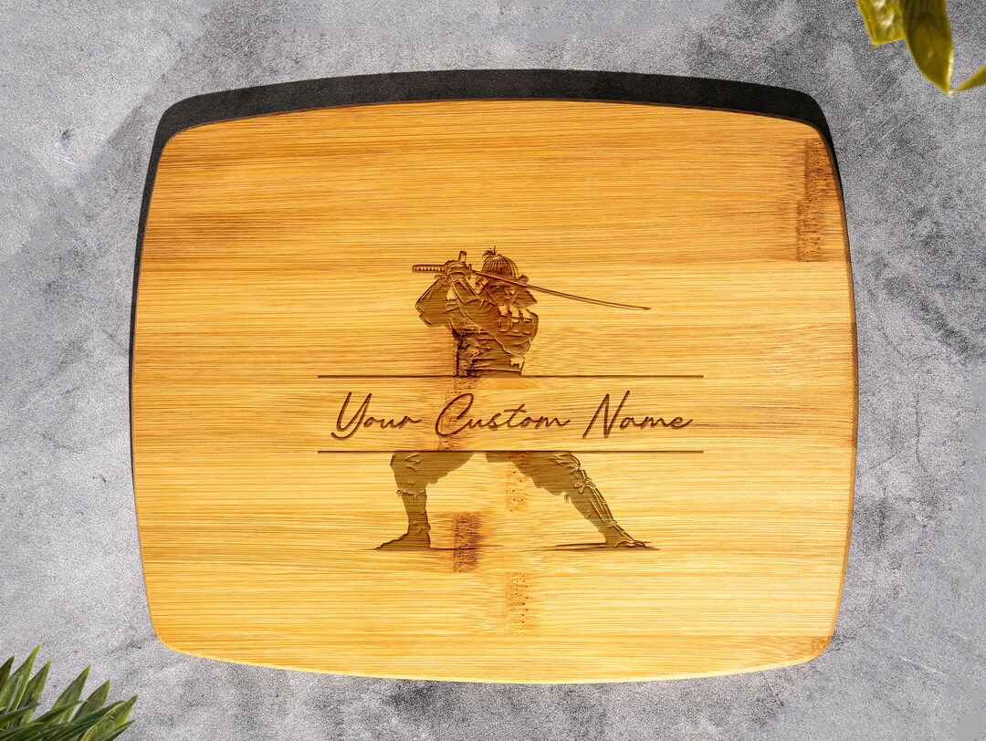 Japanese Samurai Warriors Cutting Board, Kitchen Decor, Unique Gift ...