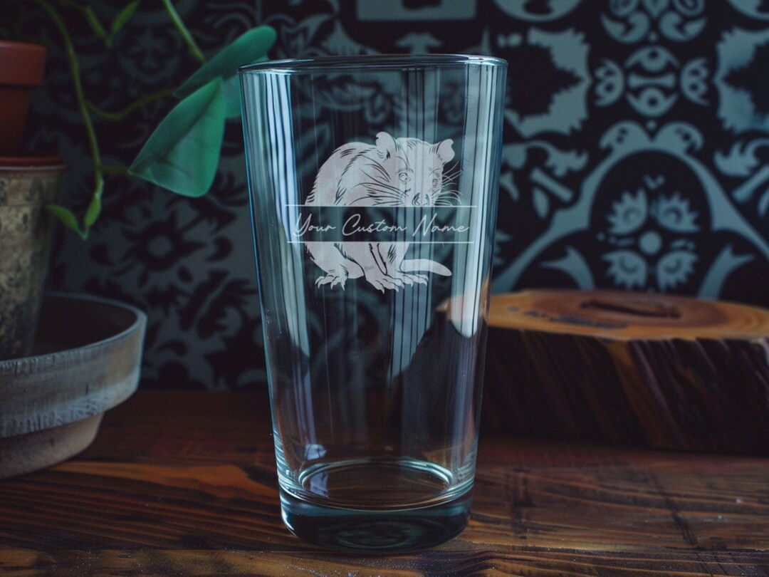 Tasmanian Devil Pint Glass, Beer Lover Gift, Unique Drinkware, Animal ...