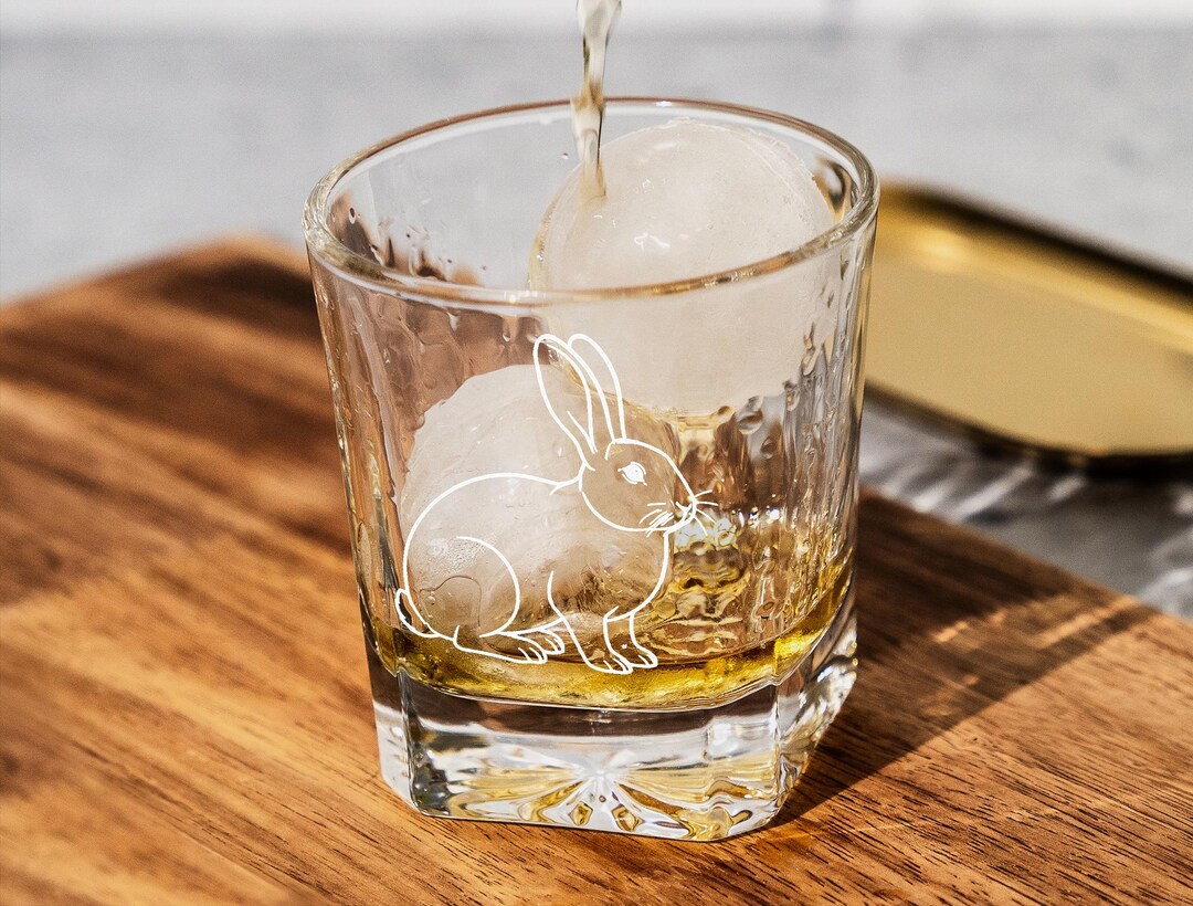 Flemish Giant Rabbit Whiskey Glass – Engraved Bunny Lover Gift – Pet ...
