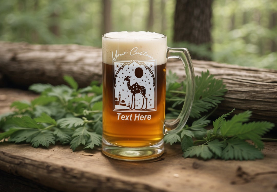 Eid Al-adha Glass Beer Mug, Islamic Gift, Personalized Beer Mug, Custom ...