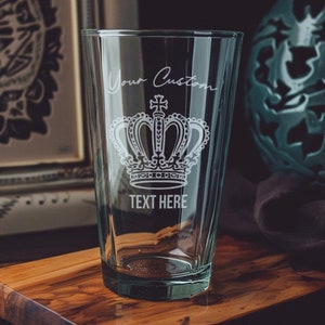 Pint Beer Glass, Crown Design, Bar Essentials, Drinking Glassware, Pub ...