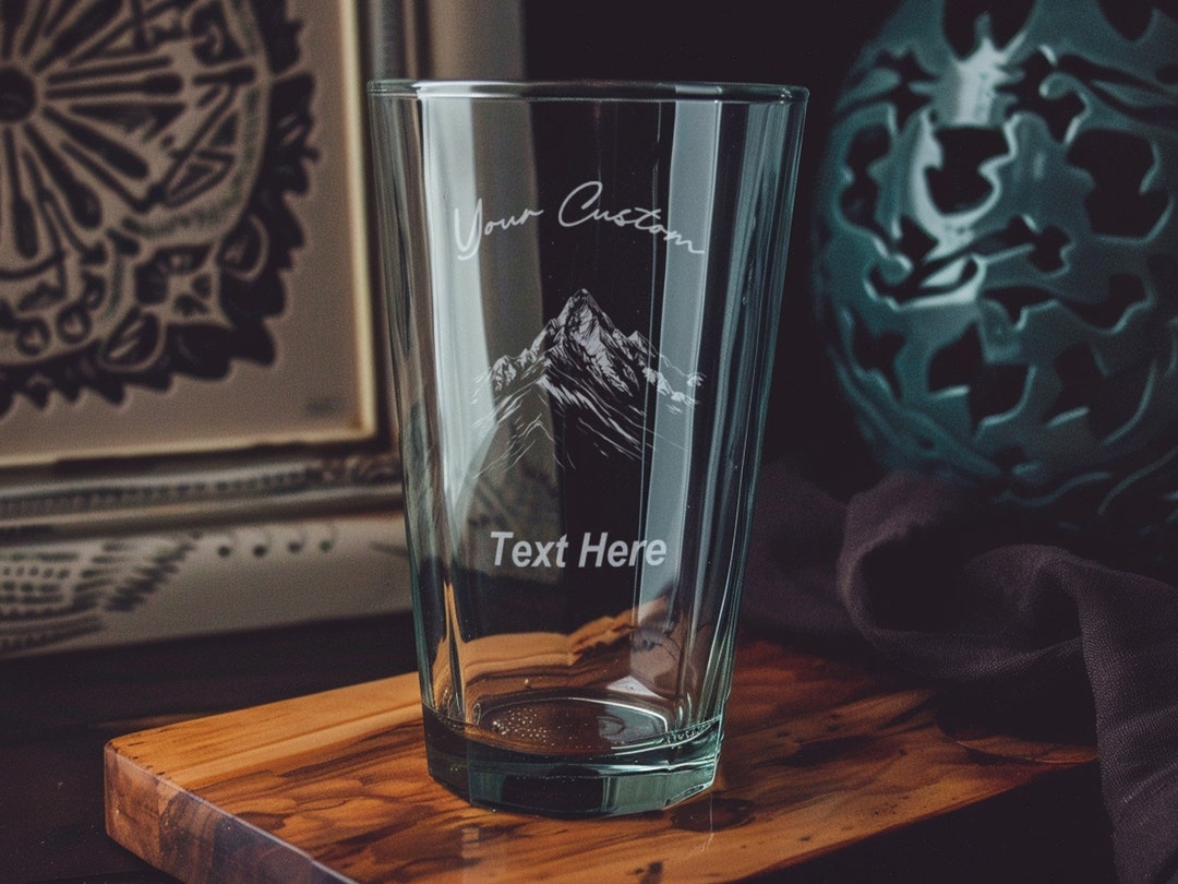 Swiss Alps Mountain Pint Glass, Alpine Range Glassware, Swiss Scenery ...