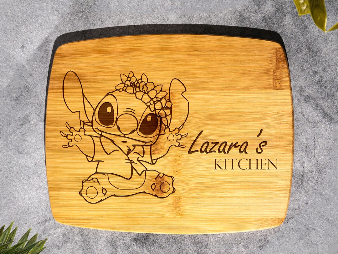 Personalized Stitch Bamboo Cutting Board - Lilo & Stitch Decor ...