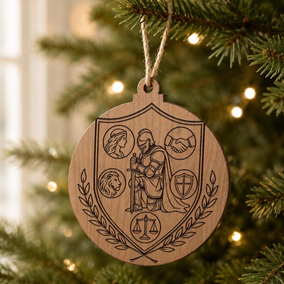 Code of Chivalry Wooden Ornament, Medieval Knight Honor Rules ...