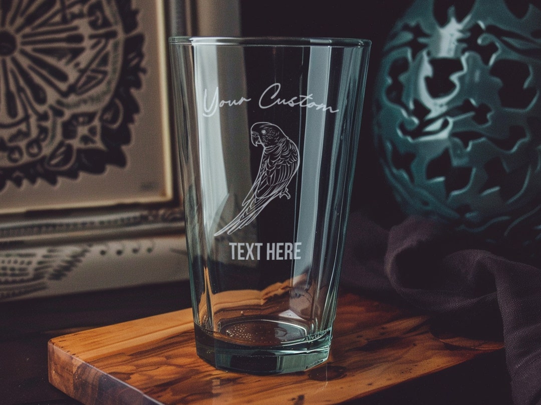 Australian King Parrot Pint Glass, Beer Lover Gift, Unique Drinking ...