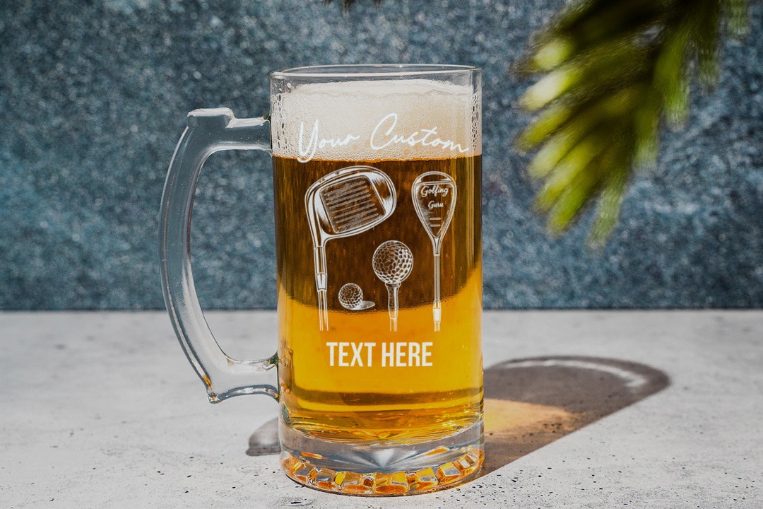 Golf Clubs Beer Mug, Golfing Guru, Golf Tee Glass, Unique Golf Gift ...