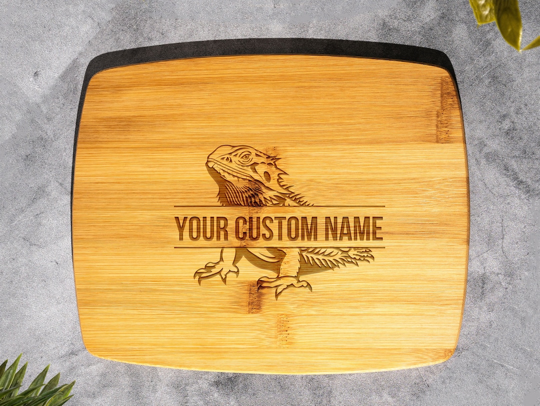Bearded Dragon Cutting Board, Reptile Kitchen Decor, Unique Cutting ...