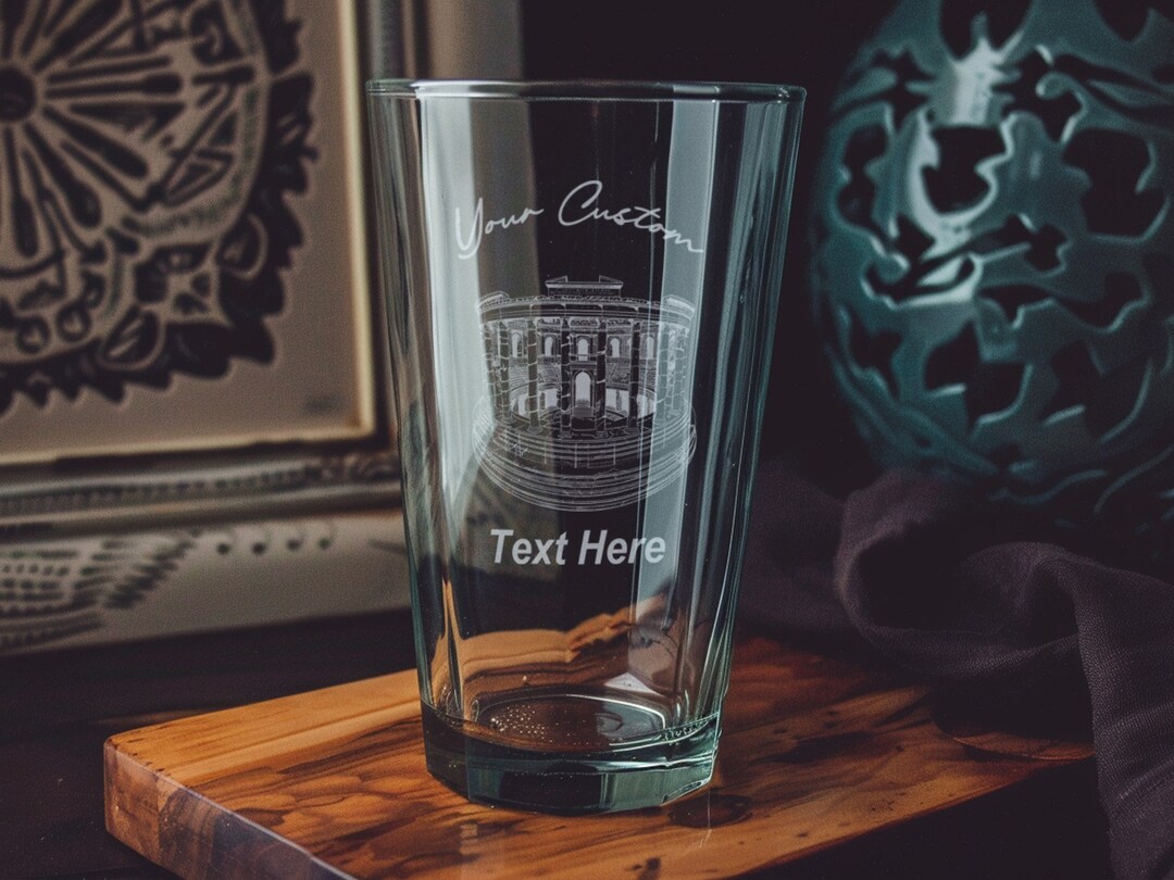 Greek Amphitheater Pint Glass, Ancient Greece Collectible, Home Bar ...