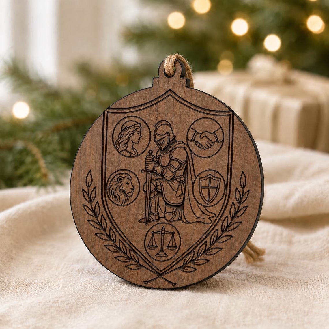 Code of Chivalry Wooden Ornament, Medieval Knight Honor Rules ...