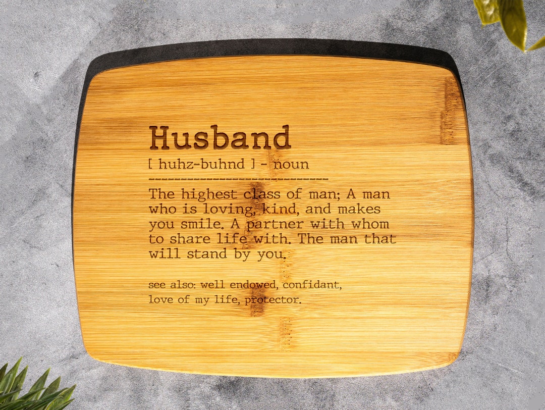 Husband Definition Wooden Cutting Board - Sentimental Kitchen Decor ...