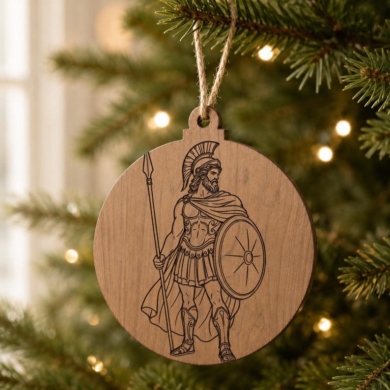 Mars God Wooden Ornament, Roman War Deity Hanging Decoration, Mythology ...