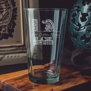 Ancient Mayan Glyphs Pint Glass, Beer Lover Gift, Unique Drinkware ...