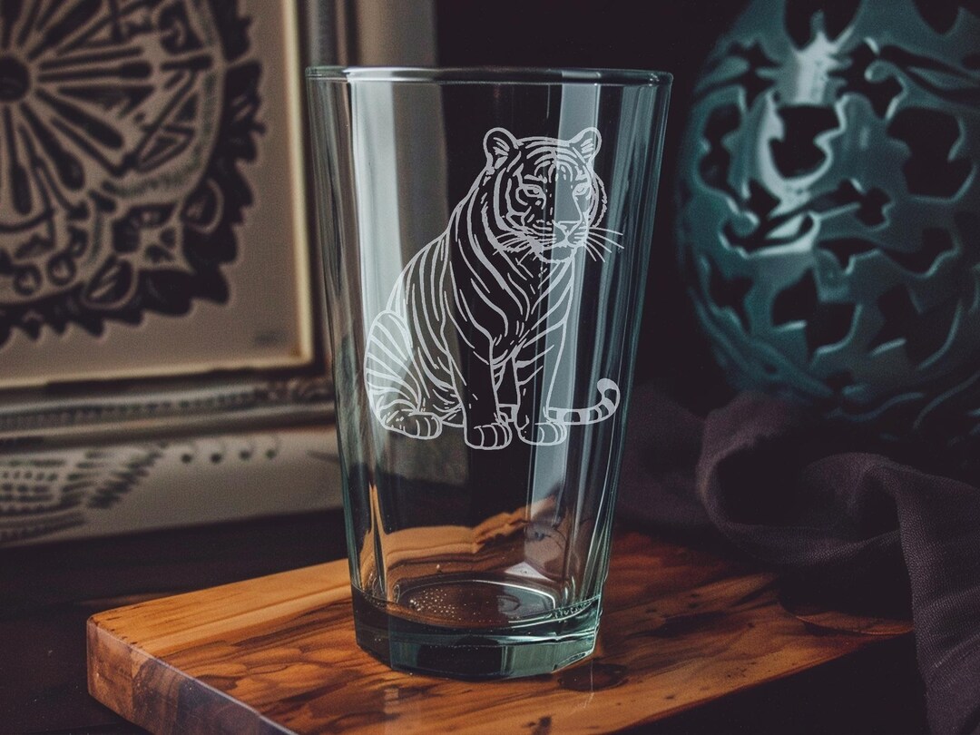 Siberian Tiger Amur Pint Glass – Majestic Wild Tiger Design Featuring ...