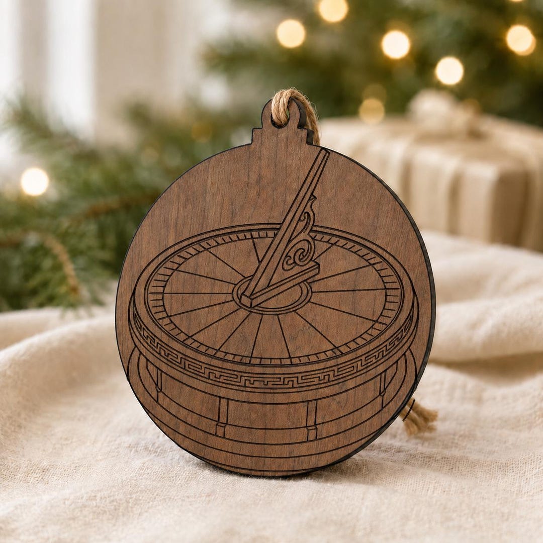 Ancient Sundial Wooden Ornament, Historic Timepiece Decor, Garden ...