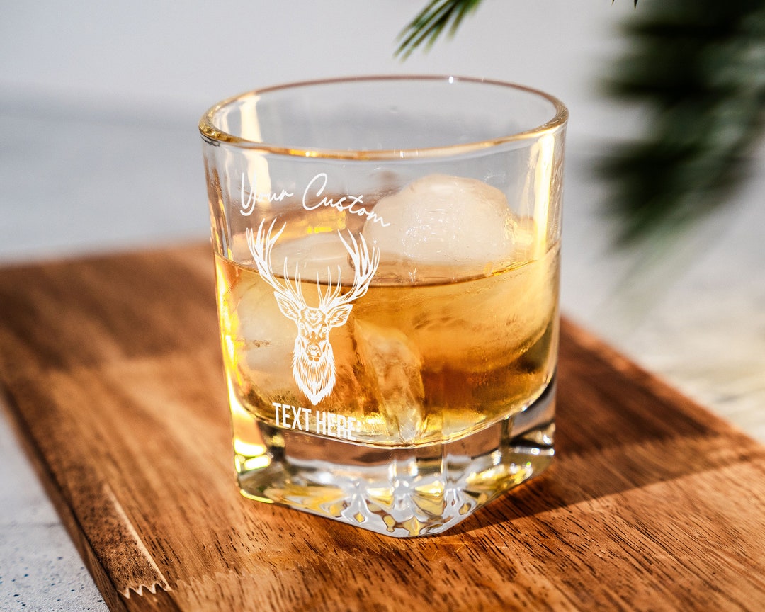 Stag Head Whiskey Glass, Full Antlers Design, Elegant Drinking Cup ...