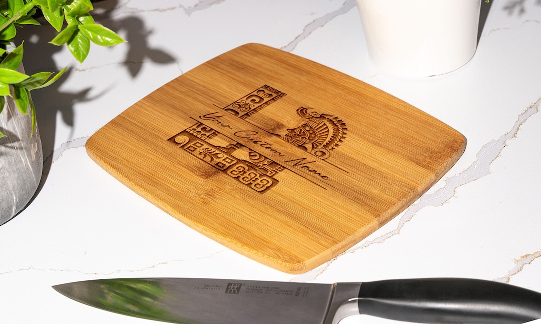 Ancient Mayan Glyphs Cutting Board, Kitchen Decor, Unique Gifts, Wooden ...