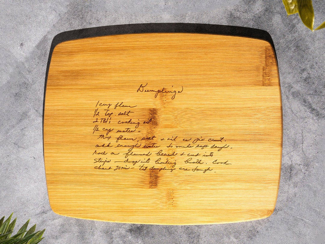 Custom Handwritten Recipe Design Cutting Board - Personalized Recipe ...