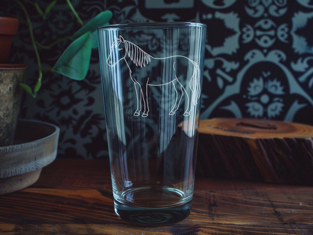 New Forest Pony Pint Glass – Wildlife Horse Design Featuring Iconic ...