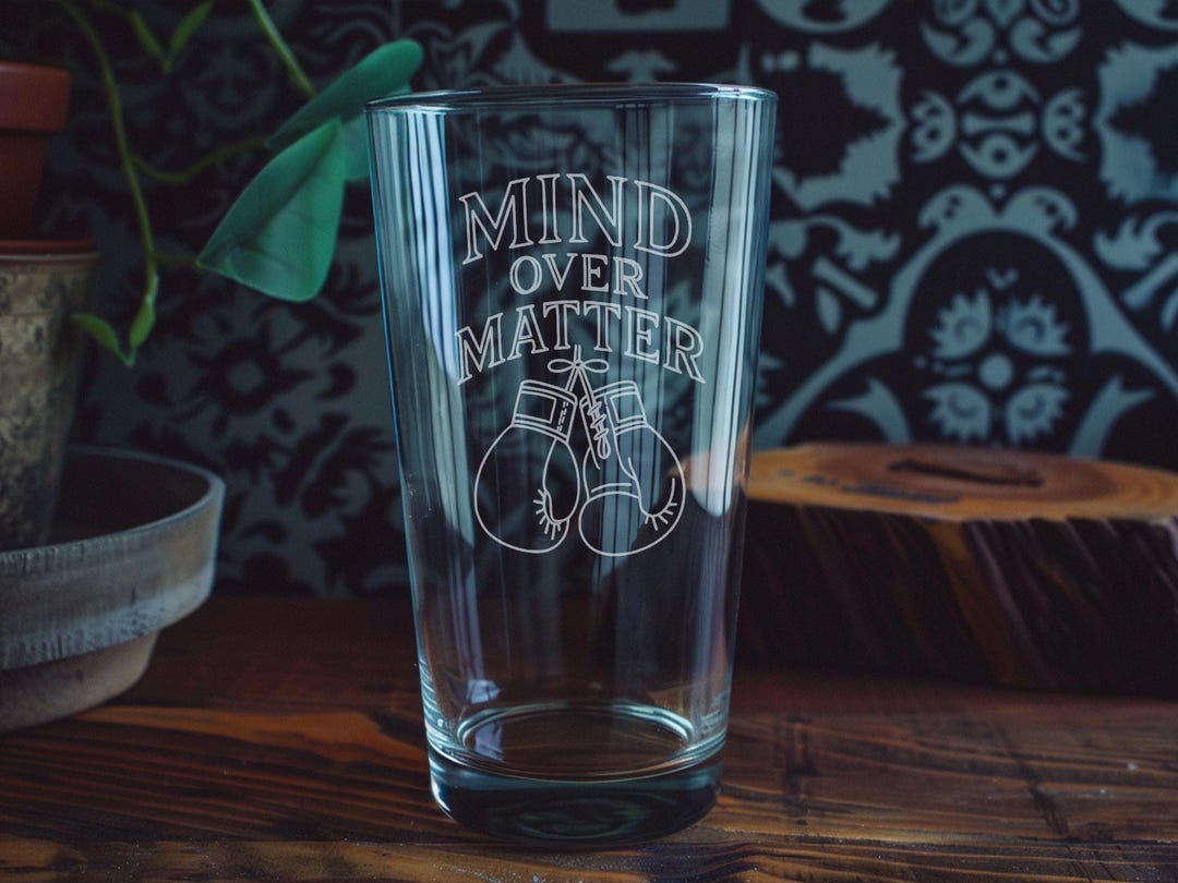 Engraved Boxing Gloves Pint Glass: Motivational Gift for Athletes - Etsy