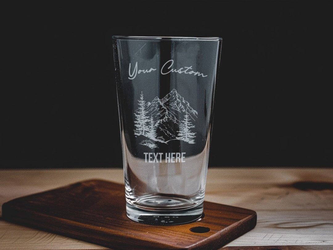 Swiss Alpine Mountain Scenes Pint Glass, Beer Lovers Gift, Home Bar ...