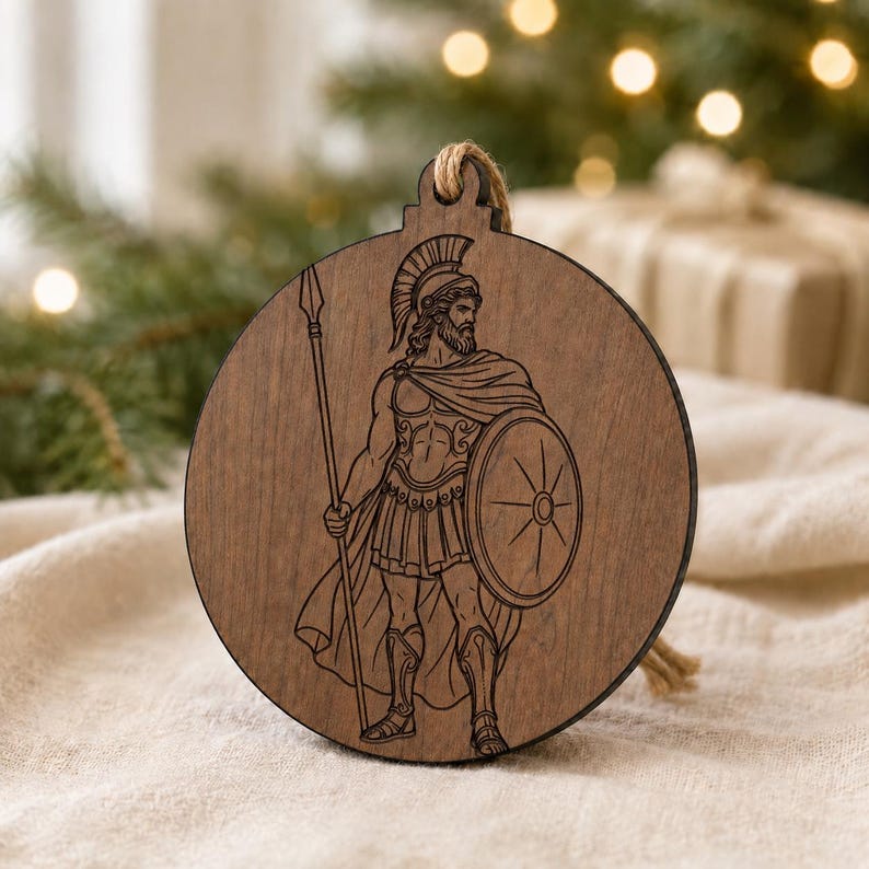 Mars God Wooden Ornament, Roman War Deity Hanging Decoration, Mythology ...