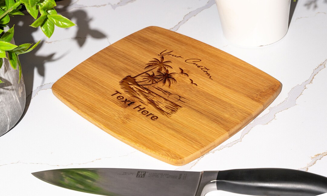 Sunset Beach Scenes Cutting Board, Kitchen Decor, Ocean View, Glass ...